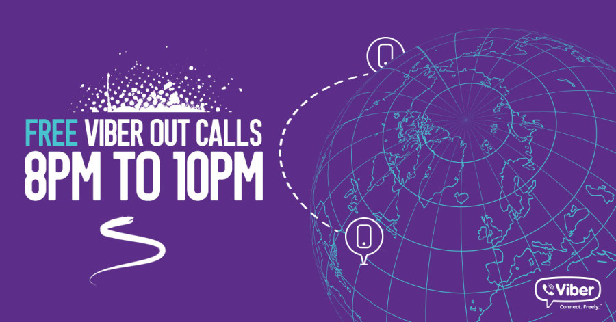 Viber offers free calls to any numbers in 52 countries