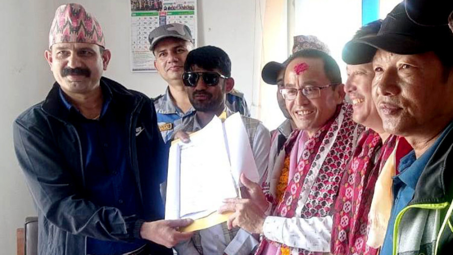 NC’s Man Bahadur Limbu files candidacy from Morang-3 (1)