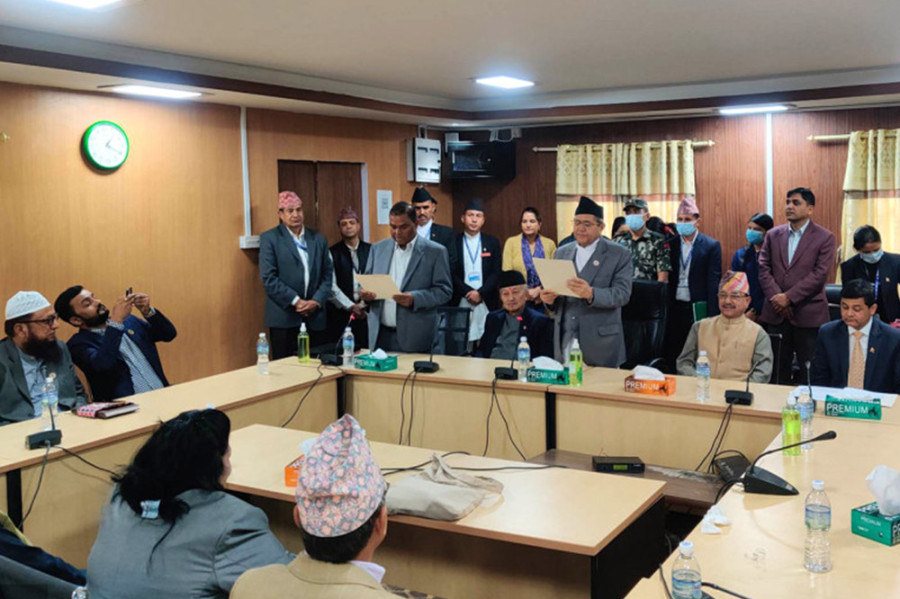 Upendra Yadav takes oath of office and secrecy